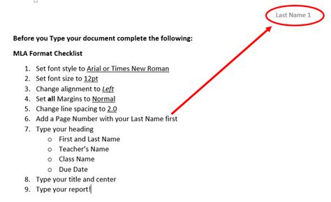 Mla Formatting Notes