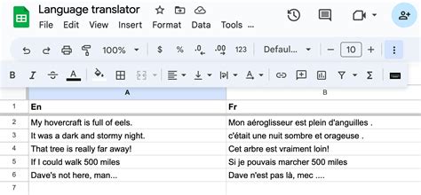 How To Use GoogleTranslate With Array Formulas
