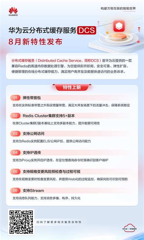 华为云分布式缓存服务dcs 8月新特性发布 云社区 华为云