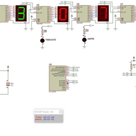 Basic Digital Clock With Seven Segment Display And Microcontroller Seven Segment Display
