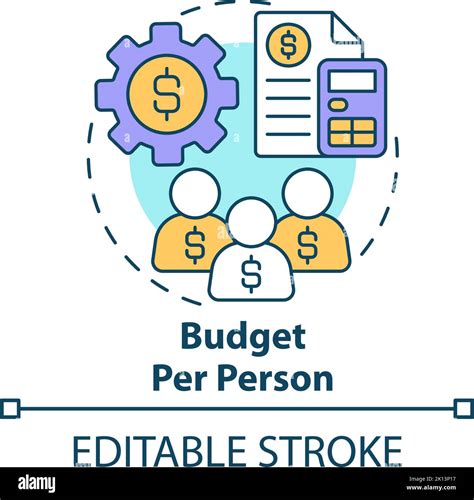 Budget Per Person Concept Icon Stock Vector Image And Art Alamy