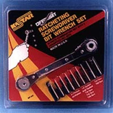 Offset Ratcheting Screwdriver Bit Wrench Set 10 Pc