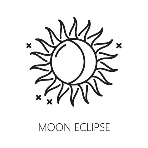 Moon Eclipse Icon Witchcraft Esoteric Astrology 27383387 Vector Art