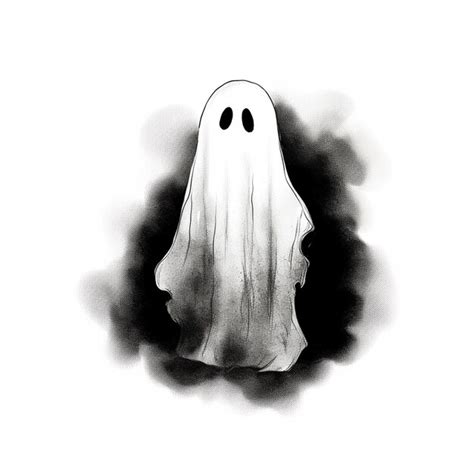 Premium Ai Image Halloween Ghost Doodle