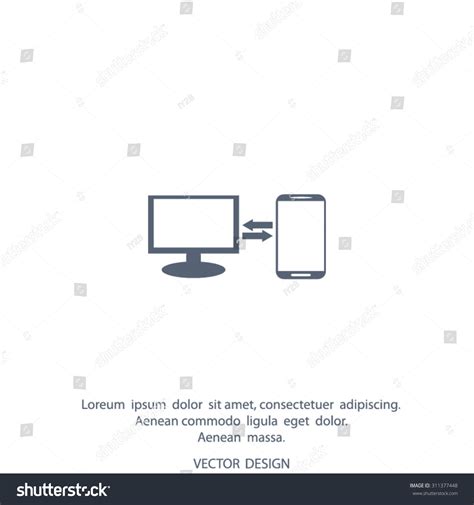 Synchronization Vector Icon Computer Phone Sync Stock Vector 311377448 Shutterstock