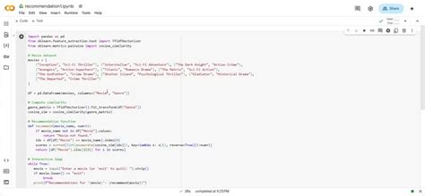 codsoft internship recommendationsystem machinelearning ai python