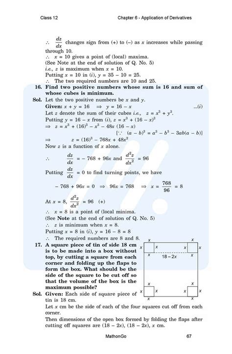 NCERT Solutions For Class 12 Maths Chapter 6 Exercise 6 5 MathonGo