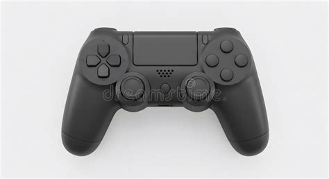 Sleek Black Game Controller On A White Background Stock Illustration