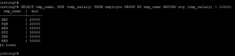 Postgresql Having How Postgresql Having Works With Examples