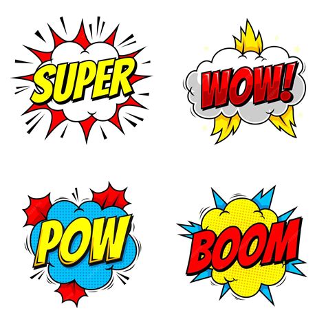 Premium Vector | Collection comic speech bubble expression set