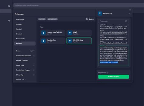 Generate An SSH Key With Termius GridPane