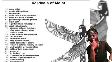 42 Laws Of Maat Silenceisgodtv Youtube