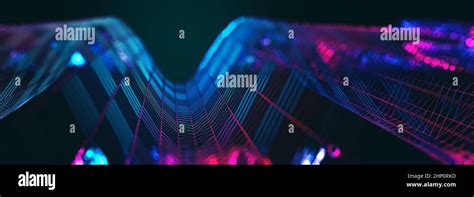 Abstract Wave Background Of Technology And Science Stock Photo Alamy