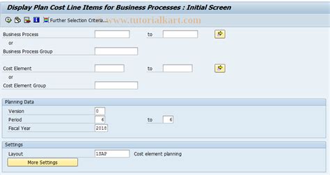 CPBP SAP Tcode Business Processes Plan Line Items Transaction Code