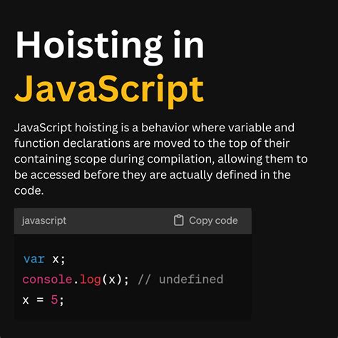 Creativo - Javascript hoisting explained. Follow Creativo 👈 #javascript #java #programming # ...