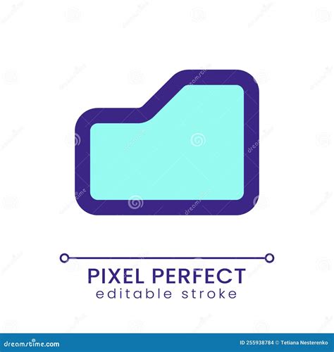 Folder Pixel Perfect RGB Color Ui Icon Stock Vector Illustration Of