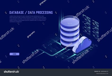 Big Data Flow Processing Ultraviolet Isometric Stock Vector Royalty Free 2495046137 Shutterstock