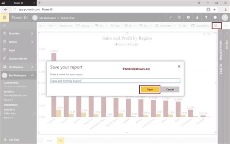 create a report in power bi workspace