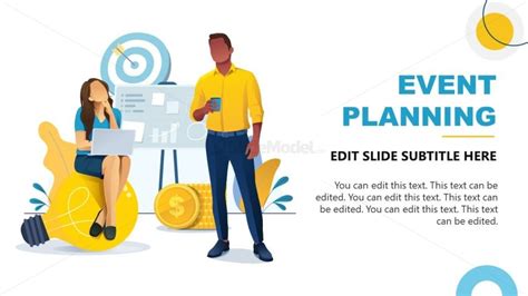 Event Planning PowerPoint Slide With Human Graphic SlideModel