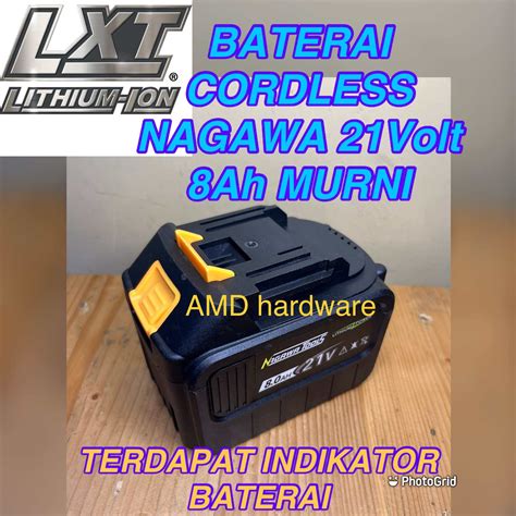 Baterai Nagawa Ah V Murni Battery Cordless Bor Impact Wrench Ah Batere Daya Besar