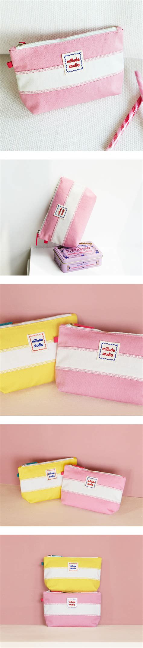 캔디 스트라이프 파우치 핑크 Eternal Journey