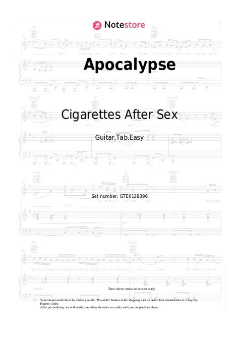 Apocalypse Cigarettes After Sex Easy Guitar Tabs At Note Guitartabeasy Sku Apocalypse Cigarettes After Sex Easy Guitar Tabs At Note Guitartabeasy Sku