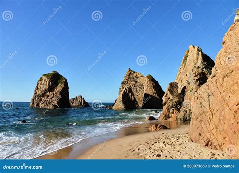 Amazing Ursa Beach In Sintra Portugal Stock Image Image Of Hike