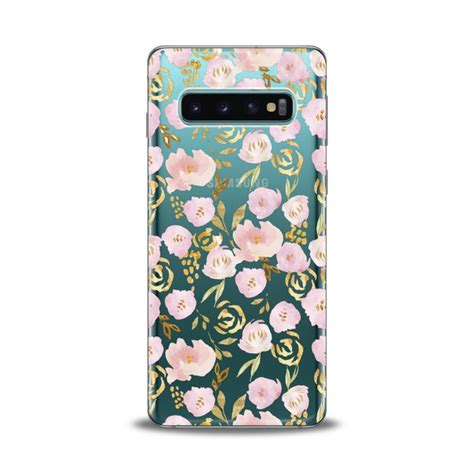 Чехол силиконовый для Samsung (Золотые розы) Galaxy A8 (2018) самсунг ...