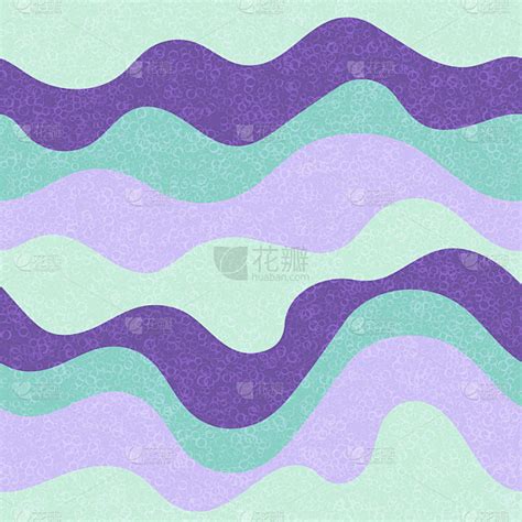 曲线线条缎带波浪形无缝图案。