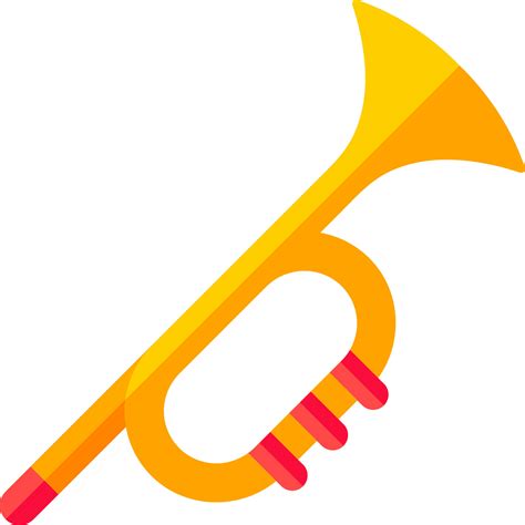 Trumpet Icon In Yellow And Red Color Vector Art At Vecteezy