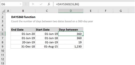 How To Use The Excel Days360 Function Excelfind