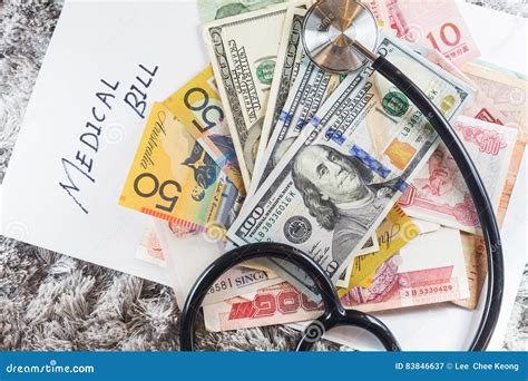 Stethoscope With Mutiple Currency Bank Notes Stock Image Image Of Finance Dollar 83846637