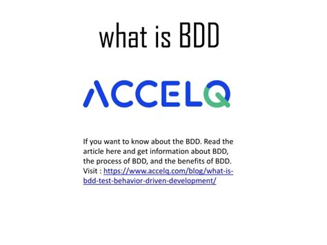 PPT What Is BDD PowerPoint Presentation Free Download ID 11760875