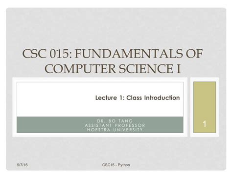 Pdf Csc 015 Fundamentals Of Computer Science I€¦ · Csc 015