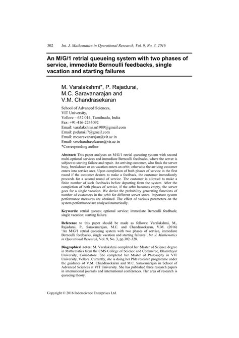 pdf an m g 1 retrial queueing system with two phases of service