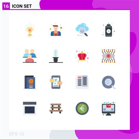 16 Flat Color Concept For Websites Mobile And Apps Business Idea Cloud Graphic Access Editable