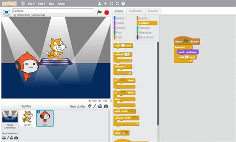 สร้างเกมส์ด้วย Scratch ตอนที่ 1 เริ่มต้นเขียนโปรแกรมภาษา Scratch Karnlab