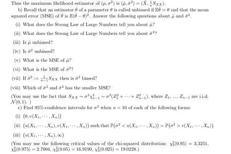 Thus The Maximum Likelihood Estimator Of 102 Is