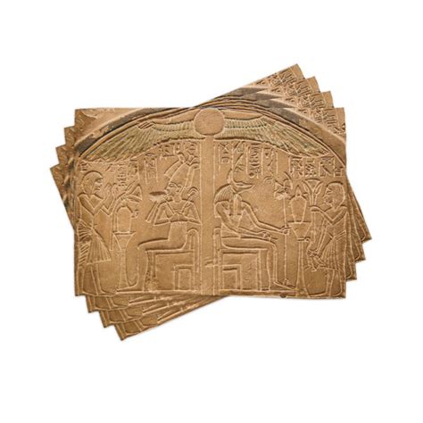 canora grey egyptian print place mats set of 4 egyptian hieroglyphs on