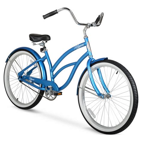 Hyper Bicycles Womens 26″ Beach Cruiser Bike For Adults Metallic Blue