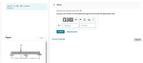 solved take p 70kn ei is constant part a figure 1