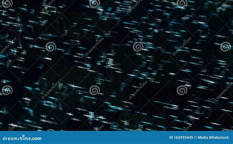 3d Animation Showing Multi Core Processing And Data Points On Black