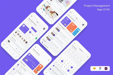 Project Management App Ui Kit Graphic By Betush · Creative Fabrica