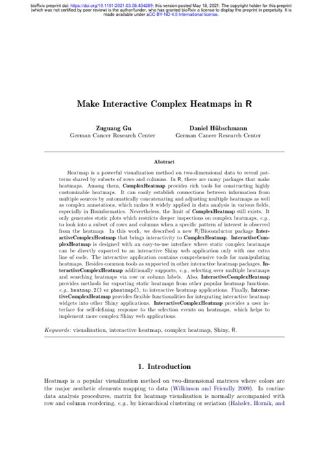 Make Interactive Complex Heatmaps In R