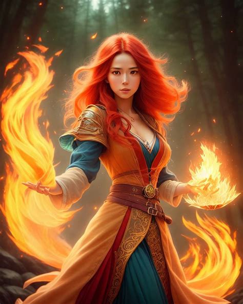 Dnd Character Fire Sorceress By Sauronct On Deviantart