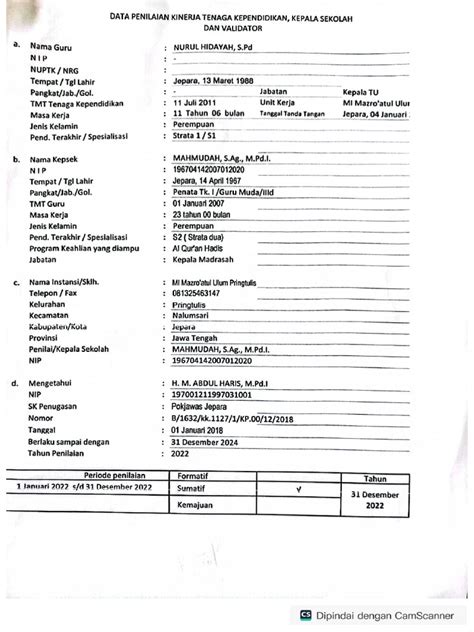 Format Pkg Tenaga Kependidikan Pdf