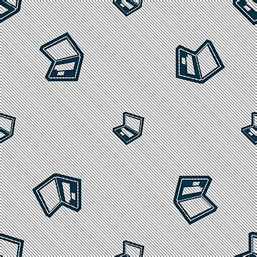 Vector Pattern Of Laptop Icon With Geometric Texture Seamlessly Repeated Vector Computer Web