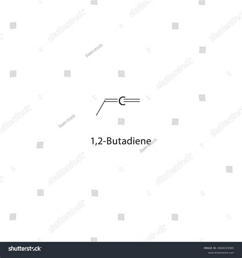 12 Butadiene Skeletal Structure Diene Compound Schematic Stock Vector Royalty Free 2604225565