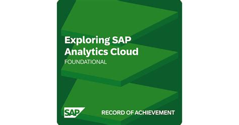 Exploring Sap Analytics Cloud Record Of Achievement Credly
