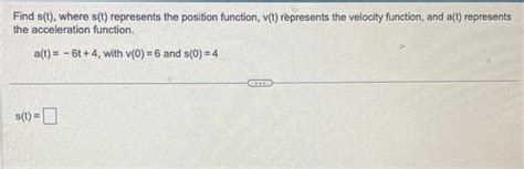 Solved Find S T Where S T Represents The Position
